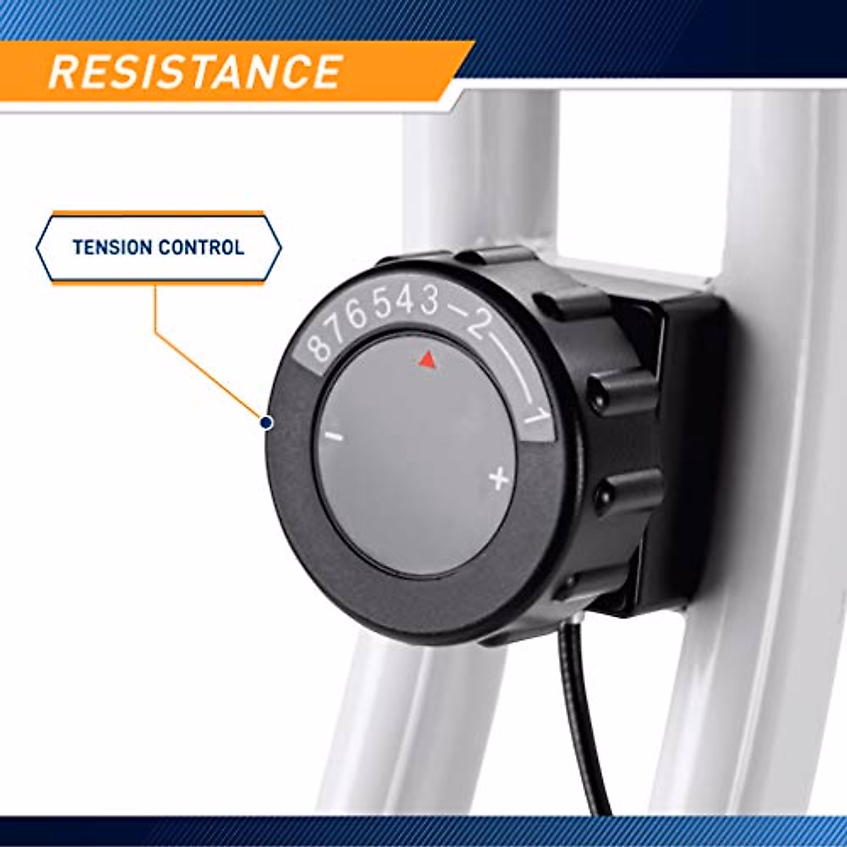 Marcy Foldable Exercise Bike with Adjustable Resistance for Cardio Workout and Strength Training NS-652