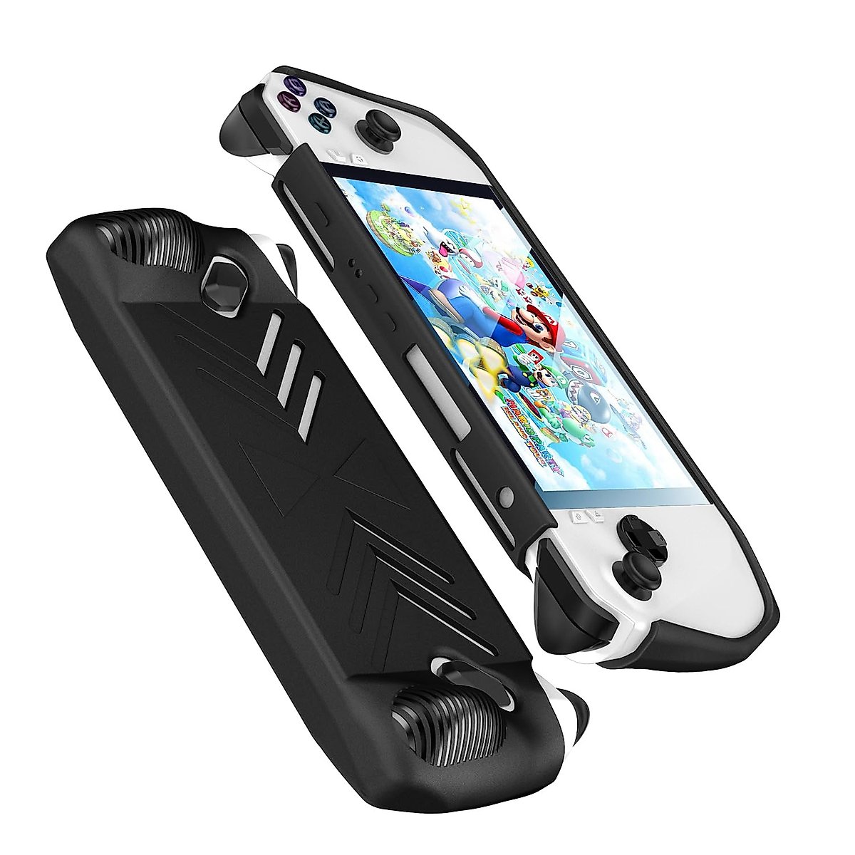 SOATUTO Case for ROG Ally Game Console Silicone Hard Case Back Cover Anti-Scratch Drop-Proof Non-Slip Protective Case for 2023 ASUS ROG Ally Game Console Shockproof Protective (Black)