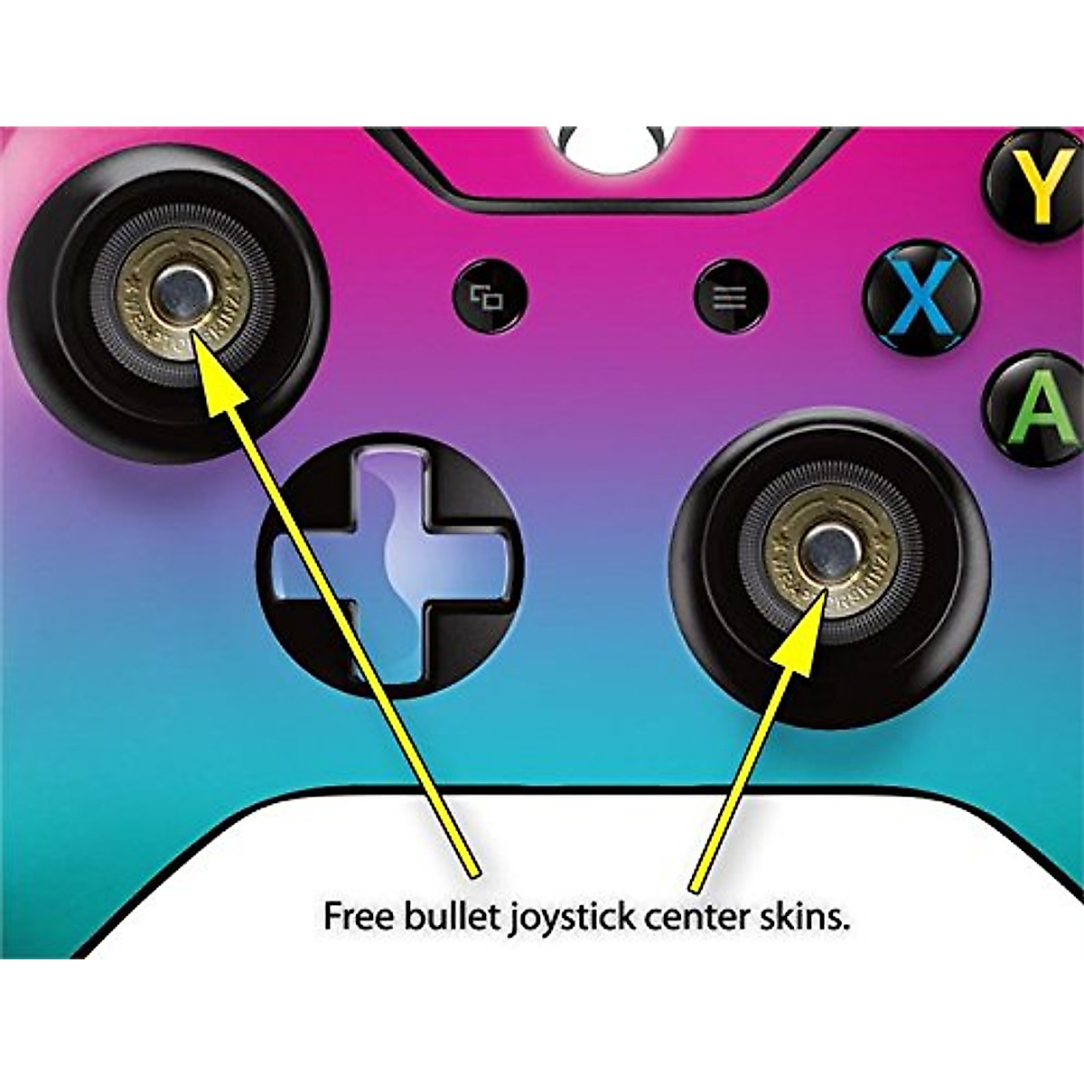 WraptorSkinz Decal Style Vinyl Skin Wrap compatible with XBOX One Original Wireless Controller Smooth Fades Neon Teal Hot Pink - (CONTROLLER NOT INCLUDED)