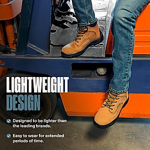 EVER BOOTS Waterproof Work Boots for Men, Hiking, Zapatos de Trabajo (13, COPPER)