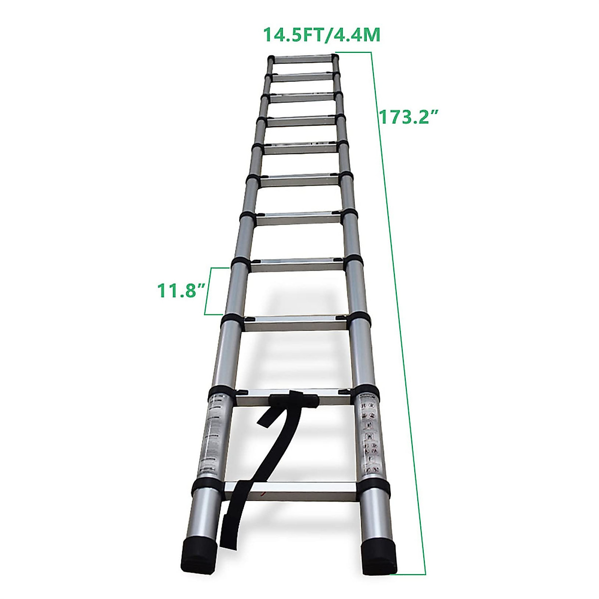 LABLT Aluminum Extendable Ladder Collapsible Ladder Folding Telescoping Ladder, Multi-Use, 330 lbs Capacity, 10.5FT/12.5FT/14.5FT