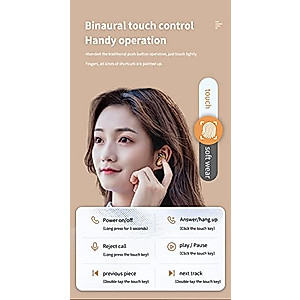 Bluetooth Headphones True Wireless Earbuds 48Hrs Playtime with Wireless Charging Case LED Power Display Wireless & Type-C Charging Waterproof in-Ear TWS Earphones for Phone Computer Laptop Sports