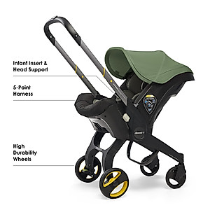 Doona Car Seat & Stroller, Desert Green - All-in-One Travel System
