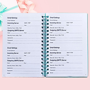 Discreet Password Book with Alphabetical A-Z Tabs - Password Notebook for Internet Website Address Login, Password Keeper and Organizer, No Title on The Cover, 6" x 4", Green