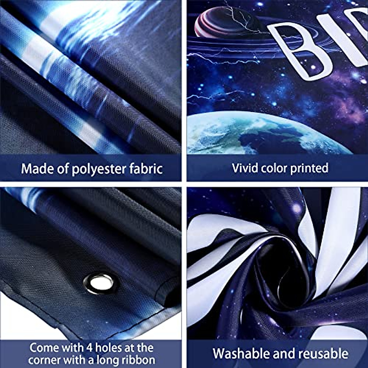 Space Galaxy Birthday Party Decorations Space Theme Backdrop Space Photography Background for Birthday Party Supplies Universe Milky Way Planet for Kid Boys Happy Birthday 70.8 x 43.3 Inches