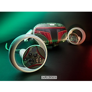 Arlon Graphics Bounty Hunter Skin Wrap Decal for Oculus Quest 2 - Includes Decals for The Front, top, Bottom, Two Controllers, Charging Plug and 2 Extra Stickers - Video Instructions, Green