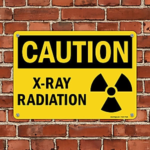 SmartSign “Caution - X-Ray Radiation” Sign | 10" x 14" Plastic