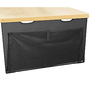 VIVO Black 30 inch Under Desk Privacy and Cable Management Organizer Sleeve, Wire Hider Kit Panel System, DESK-SKIRT-30