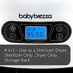 Baby Brezza Bottle & Breast Pump Sterilizer Dryer – Electric Steam Sterilizer Machine for Plastic & Glass Bottles, Pump Parts, Pacifiers, Breast Pump Parts – Universal Fit