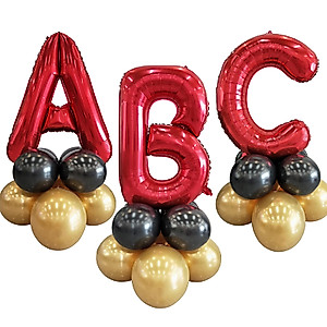 Letter Balloons 40 Inch Giant Jumbo Helium Foil Mylar for Party Decorations Red S