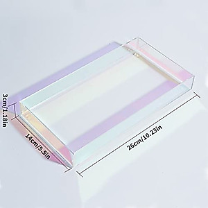 Floatant Acrylic Vanity Drawer Organizer Colorful Makeup Tray Organizer Holder for Any Cosmetics,Small Things Storage Makeup Tray Solution for Vanity Countertop Bathroom Drawers,Desk Drawers,Bedroom