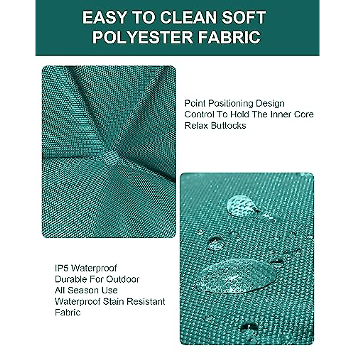 Outdoor Swing Cushions Replacement Bench Cushion Waterproof Swing Cushions 2/3 Seater Waterproof Outdoor Porch Swing Cushions with Backrest, for Outdoor Patio Porch Garden Swing Cushions Dark/green