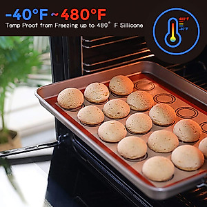 21 Pcs Silicone Macaron Baking Mats Kit Reusable Nonstick Pastry Food Safe for Cookies Macaron and Cake