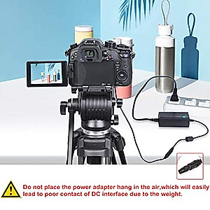 Kimaru DMW-DCC8 DC Coupler DMW-AC10 DMW-AC8 AC Power Adapter DMW-BLC12 Dummy Battery Kit for Panasonic Lumix DMC-GH2 G5 G6 G7 G80 G81 G85 G5X GX8 FZ300 FZ1000 FZ2500 DC-G90 G95 G99 Cameras.
