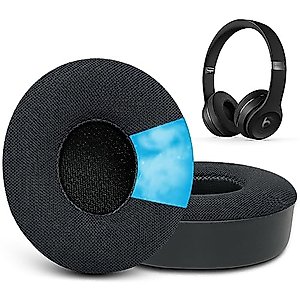 GVOEARS Ear Pads Replacement for Beats Solo 2 Solo 3 - Cooling Gel Earpad Cushions for Solo 2/3 Wired Wireless Headphones Covers with Noise Isolation Memory Foam (Black)