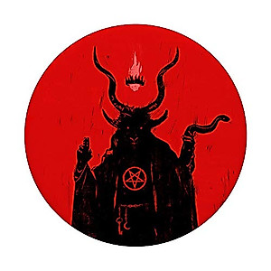 Goat AntiChrist Satanism Devil Seal Goth Emo Gift Mystic PopSockets PopGrip: Swappable Grip for Phones & Tablets