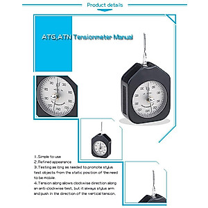 300G Orthodontic Tensile Gauge - Portable Durable Metal with LCD Display - Dial Tension Gauge for Relay Contacts and Spring Tension