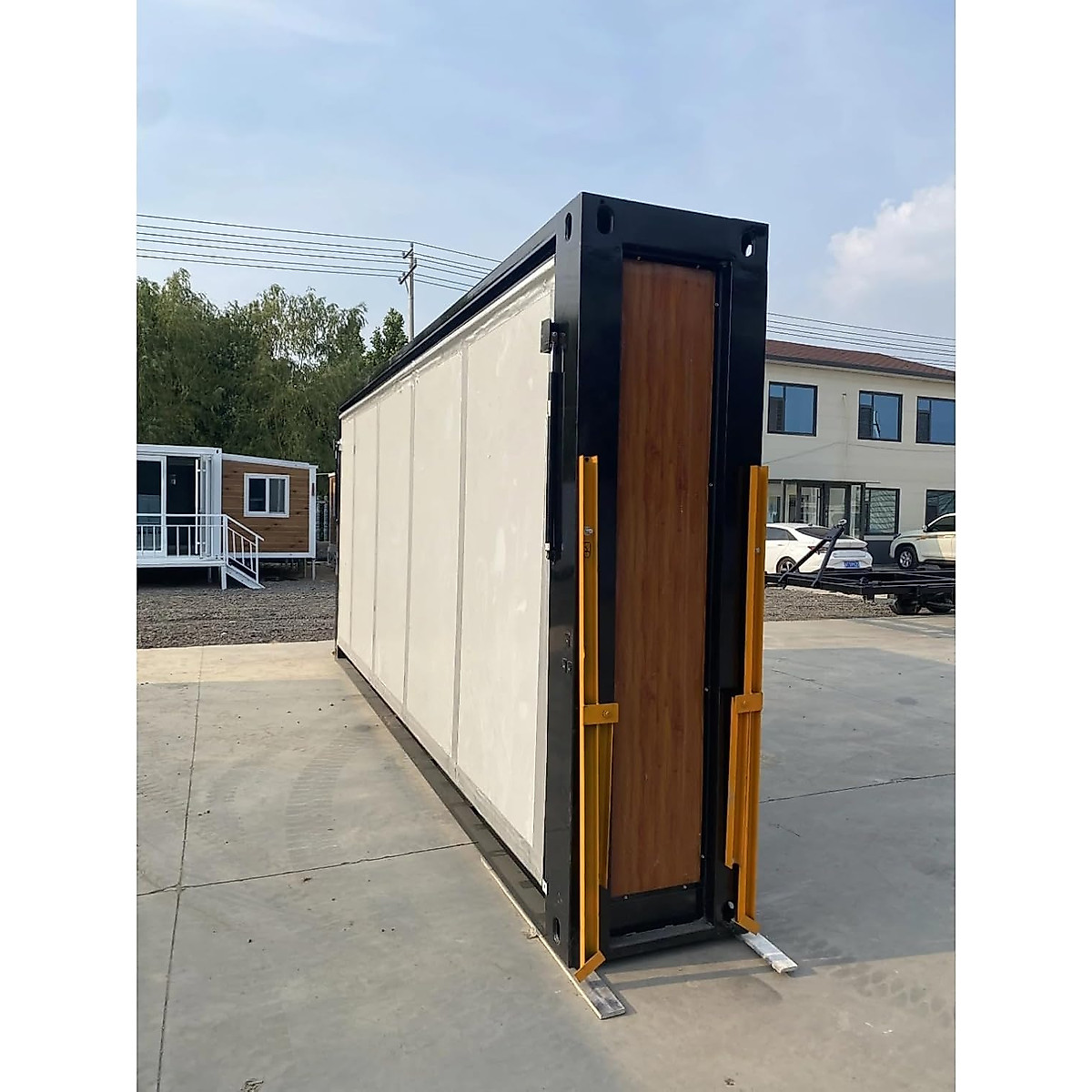 Tiny House for Adults Living, Expandable Container House, Prefabricated Mobile House, 2 bedrooms 1 Bathroom and Kitchen Portable