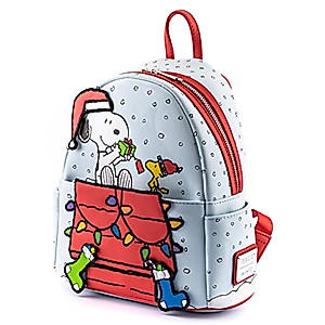 Loungefly Peanuts Gift Giving Snoopy and Woodstock Womens Double Strap Shoulder Bag Purse