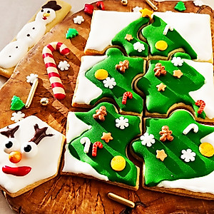 Large Rectangle Puzzle Cookie Cutter for Dough, 6 Pcs Multicutter 6.375" by 4.25" with 2.125-Inch Square Pieces (Puzzle)