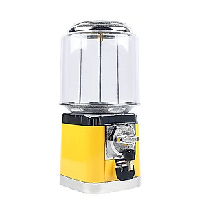 Candy Machine Commercial Automatic Candy Machine Vending Machine Bubble Gum Machine Home Vending Machine Coin Gumball Machine for Kids (Yellow)