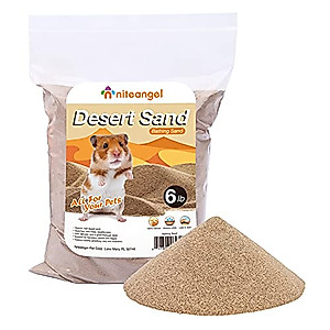 Niteangel Hamster Desert Bath Sand | No-Dust Bath or Potty Litter Sand for Hamster Chinchillas Gerbil Mice Degu or Other Small Pets