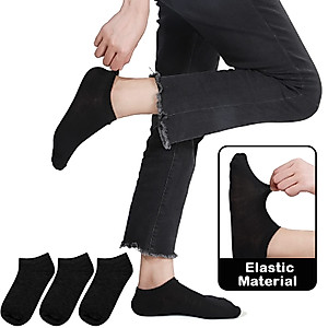 JaGely 100 Pairs Low Cut Ankle Socks Bulk for Women Men Thin Breathable Casual No Show Athletic Cotton Socks(Black)