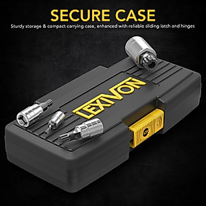 LEXIVON XZN Triple Square Spline Bit Socket Set, Premium S2 Alloy Steel | 10-Piece European Style M4 - M18 Set | Enhanced Storage Case (LX-145)