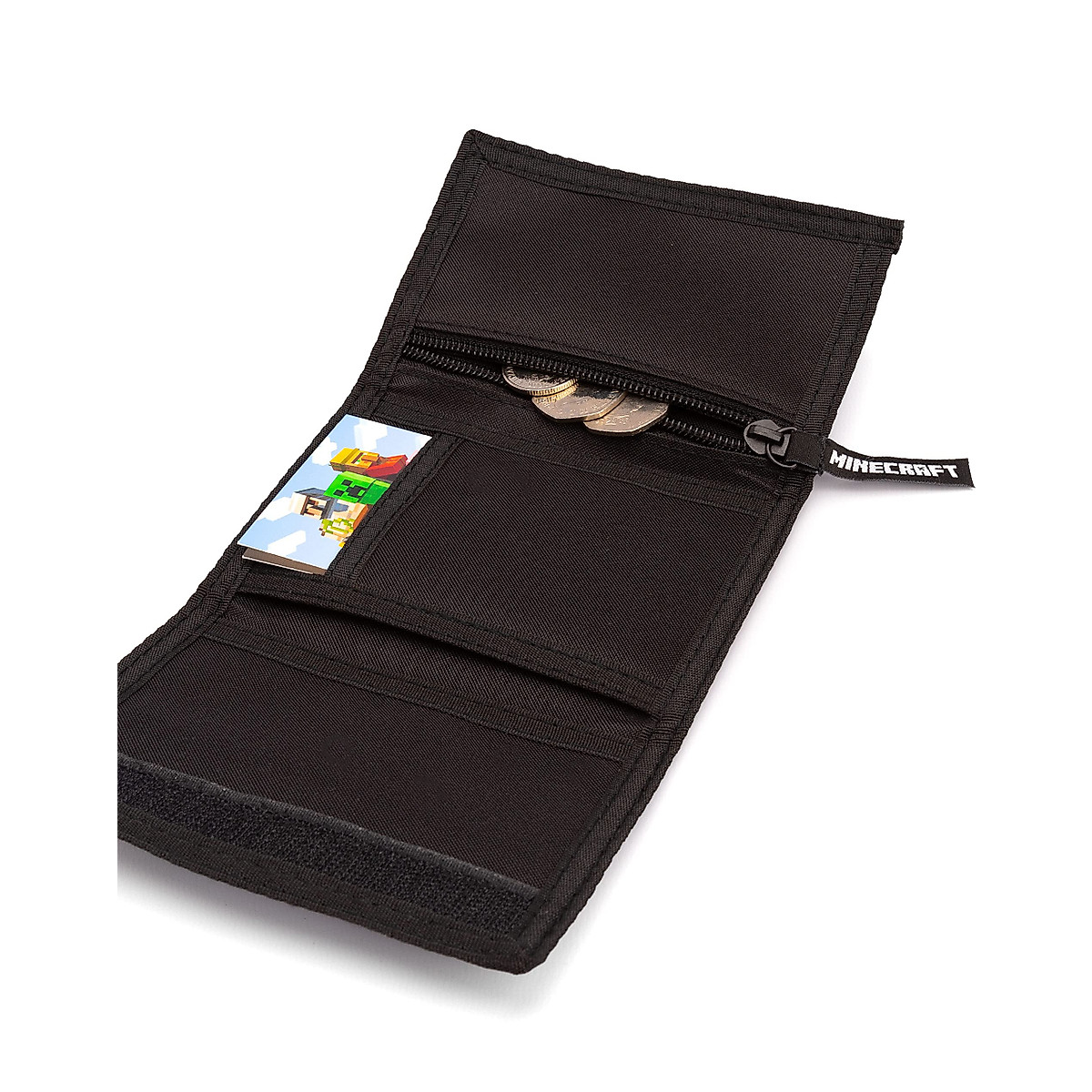 Minecraft Wallets Game Black OR Green Creeper Money Purse One Size