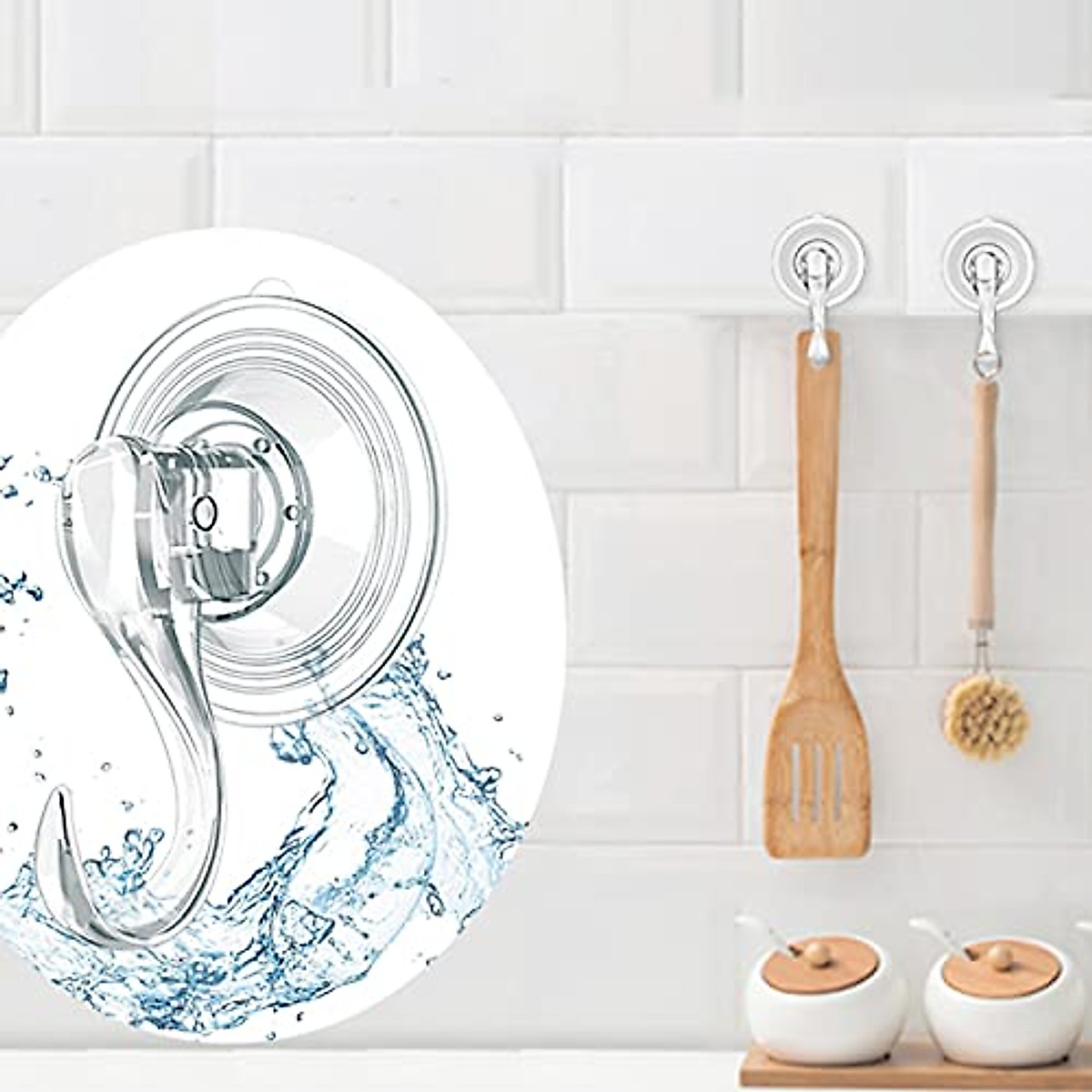 NUZYZ Wall Towel Hooks Coat Hook Hanging Hooks, Heavy Duty Stick on Wall Door Hooks Waterproof Reusable Towel Hooks Adhesive Holders for Hanging Clothes Kitchen Bathroom Adhesive Hooks