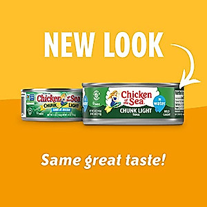 Chicken of the Sea Chunk Light Tuna in Water, Wild Caught Tuna, 5-Ounce Cans (Pack of 10)