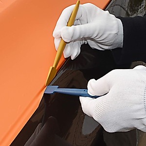 FOSHIO Car Vinyl Wrap Tool Kit 7 in 1 Flexible Magnetic Micro Stick Squeegee Curves Slot Tint Tool Kit with 14 Working Angles Fit for Installing All Contour Vehicle Wraps & Auto Stickers