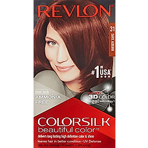 Revlon ColorSilk Haircolor, Dark Auburn, 4.40 Total Ounces (Pack of 3)