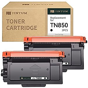 JINTUM Compatible TN850 Toner Cartridge Replacement for Brother TN850 High Yield Toner TN-850 TN820 TN-820 for use with MFC-L5900DW HL-L6200DW MFC-L6800DW MFC-L5850DW HL-L5100DN Printers (2 Black)
