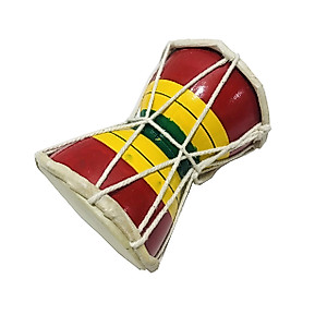Gavya International Damroo Shiva Damru Musical Damaru Folk Instrument Drum for Home decoration Birthday Gift return gift Housewarming size - H-5 inch
