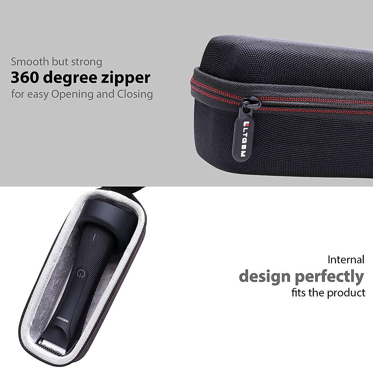 LTGEM Hard Storage Case for MANSCAPED™ Electric Groin Hair Trimmer, The Lawn Mower™ 3.0 4.0 Ultimate Male Hygiene Razor(Case Only)