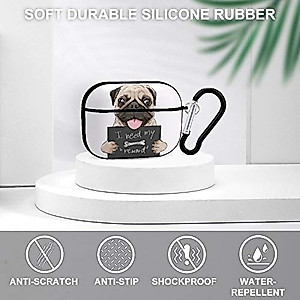 Funny Pug I Need My Reward Airpods Case Cover for Apple AirPods Pro Cute Airpod Case for Boys Girls Silicone Protective Skin Airpods Accessories with Keychain
