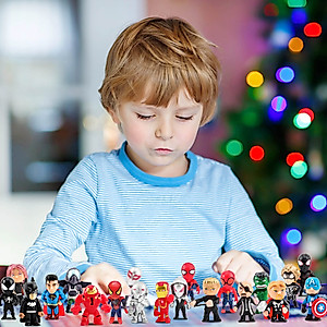20 Pieces Hero Action Figures Sets, Mini Action Figures for Boys Toys, Birthday Party Gifts Cupcake Toppers Decoration