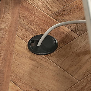 Sauder Cannery Bridge Computer Desk with Drawers and Door, Sindoori Mango Finish