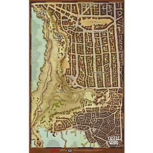 Gale Force Nine Dungeons & Dragons Waterdeep Dragon Heist Vinyl Map Set, Multi-Colored