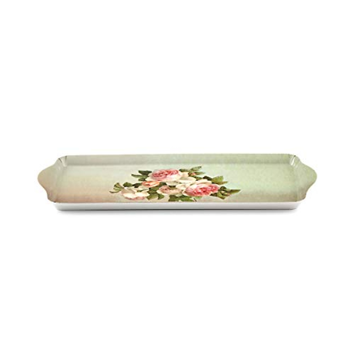 Pimpernel Antique Roses Collection Sandwich Tray | Serving Platter | Crudité and Appetizer Tray for Indoor and Outdoor use | Made of Melamine | Measures 15.1" x 6.5" | Dishwasher Safe