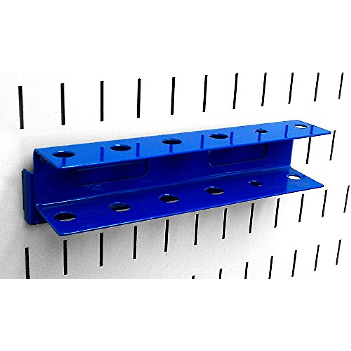 Wall Control Pegboard Screwdriver Holder Bracket Slotted Metal Pegboard Accessory Pegboard and Slotted Tool Board – Blue