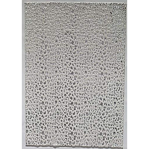 CosmoLiving by Cosmopolitan HZ50A Cougar Area Rug, Snow Leopard
