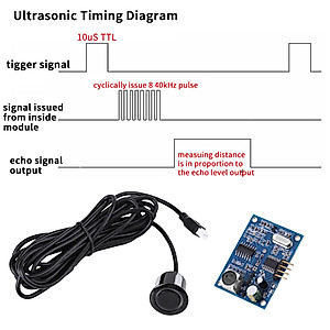 5V Integrated Ultrasonic Module Ultrasonic Distance Sensor Measuring Transducer Distance Sensor Waterproof Ultrasonic Measuring Board Transducer Probe for Horizontal Distance Measuring
