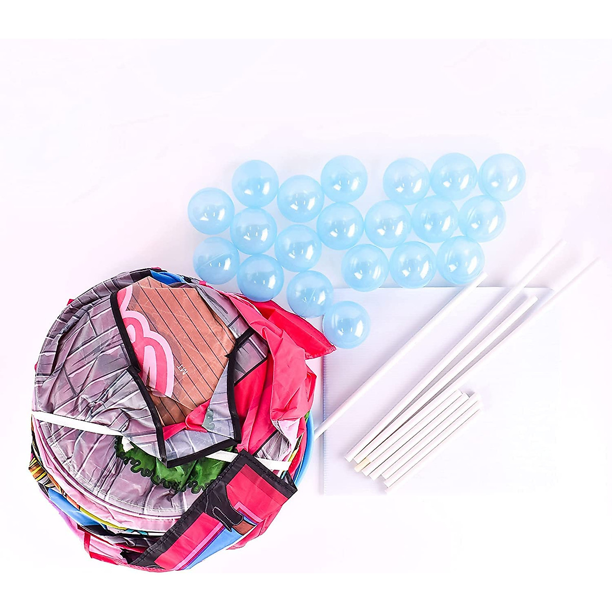 Sunny Days Entertainment Barbie Dreamhouse Pop Up Tent - Over 7 Feet Long - Includes Ball Pit and 20 Play Balls