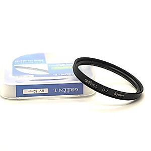 WH1916 52mm Glass UV Filter Digital Multi-Coated Slim Frame and 52mm Lens Cap for Nikon AF-S DX NIKKOR 18-55mm / Canon EF-M 55-200mm / Sigma 30mm F1.4 Lens