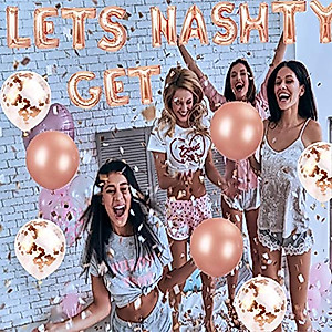 JeVenis Rose Gold Lets Get Nashty Balloons Nashville Bachelorette Party Decor Nash Bash Bachelorette Party Decorations Lets Get Nashty Sign Nashville Party Supply