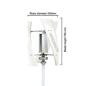 Wind Turbine Generator Kit, 800W 12V-48V with 3 Blade Wind Generator Kit with Charge Controller Wind Power Generator for Hybrid Solar Wind System,48v
