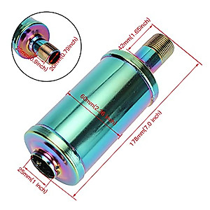 FVRITO Exhaust Muffler Silencer for Predator 212cc 196cc 420cc CT200u CT200u-ex BT200x CC100x CT100u Massimo Baja MB200 Mini Bike Go Kart KT196 GX160 GX200 Clone Engines Performance Parts Colorful