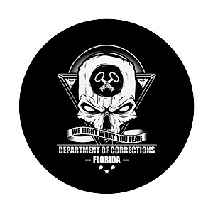 Florida Department Of Corrections Officer Skull Prison PopSockets Swappable PopGrip